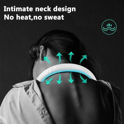New Neck Fan Portable Bladeless Hanging Neck 1200mAh Recharg