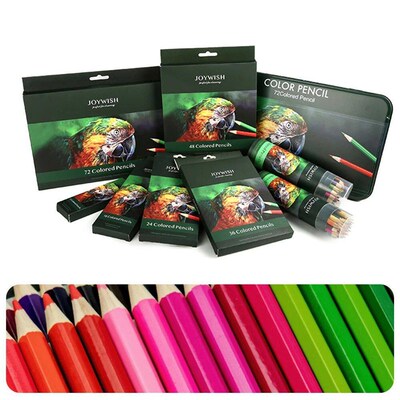 12/18/24/36 Painting Oily Colored Pencils Set Hexagon Wooden