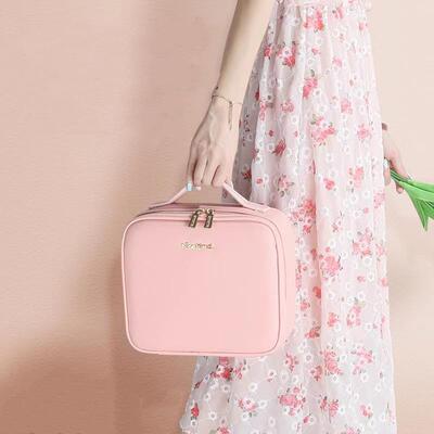 2023 Smart LED Cosmetic Case with Mirror Cosmetic Bag Large