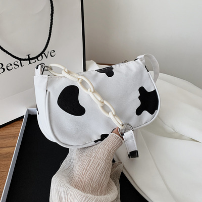 Cow bag womens fashion casual one shoulder armpit Bag Fashi