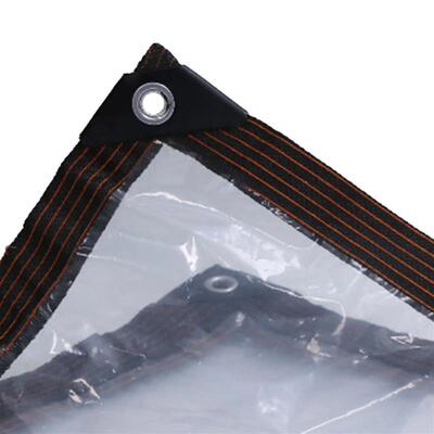Clear Tarp with Eyelets Double Stitched Reinforced Edges Gro