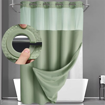 No hook waffle bathroom shower curtain set shading shower 帘