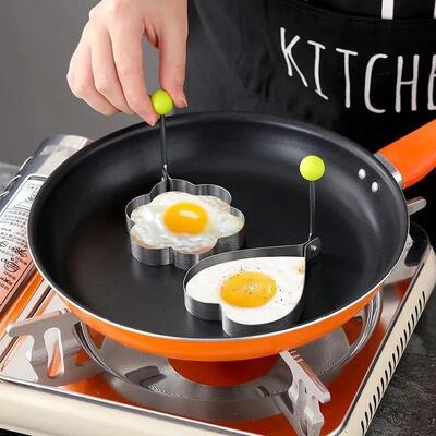 Heart-shaped egg mold, love-shaped fried egg mold, stainless