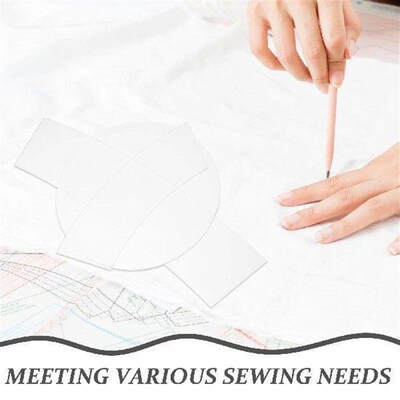3 Pcs Sewing Template Patchwork Quilting Ruler Clear for