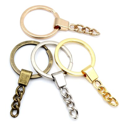 10pcs/lot Key Ring ( Ring Size: 30mm ) Key Chain Rhodium Bro