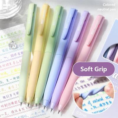 6Colors/Set Color Gel Pen 0.5mm ST Tip Ballpoint Pen Writing