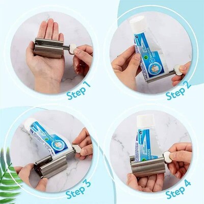 1pc Stainless Steel Wringer Roller Rotate Dispenser for Oint