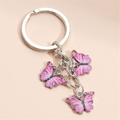 Colorful Enamel Butterfly Keychain Insects Car Key 钥匙扣