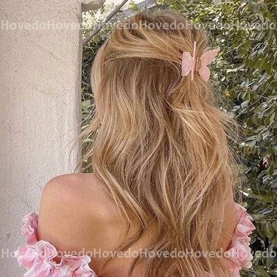 Acetate Hair Claw Sweet Fairy Butterfly Hairpin Clip Gradien