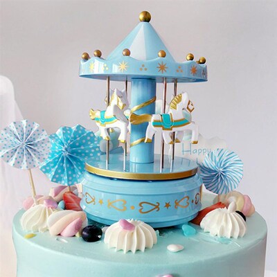 Cute Merry-Go-Round Carousels Music Box Birthday Present Orn