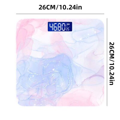 Gradient Pink Digital Bathroom Scale for Body Weight, Smart