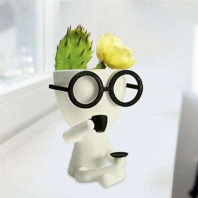 Creative Resin Caraft Imitation Humanoid Vase Unique Cartoon