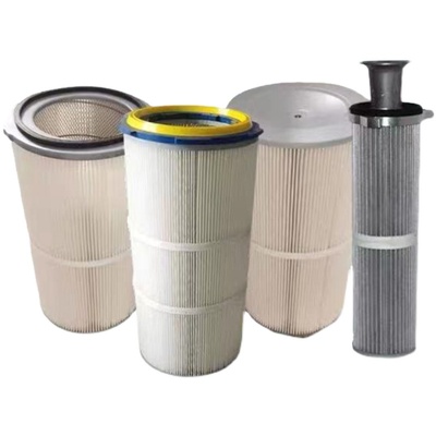 抛丸机滤芯配件六耳方盖工业滤芯除尘器阻燃覆膜防静电耐高温滤筒