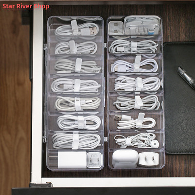Cable Storage Box Organizador Case Anti Dust Earphone Electr