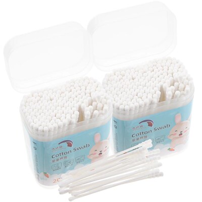 400Pcs Baby Cotton Swabs Infant Care Buds For Nose Ear Clean