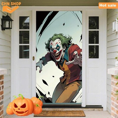 Skeleton Restroom Door Cover,Halloween decorations Covers