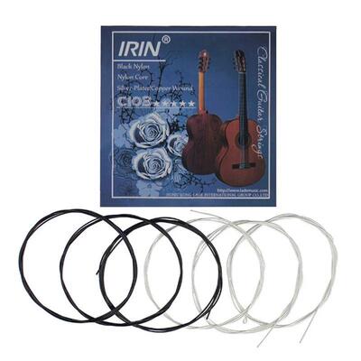 6pcs Black White Guitar Strings Professional Music Instrumen