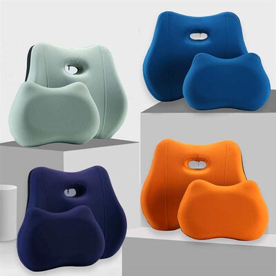 Memory cotton car supplies seat headrest car driver waist cu