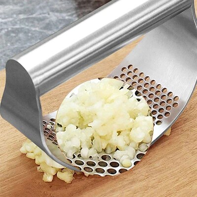 Upgraded Stainless Steel Garlic Press Squeezer Manual Garlic