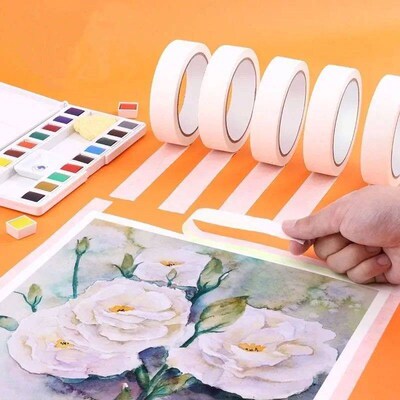 20M White Masking Tape Adhesive Painters Tape For Arts DIY
