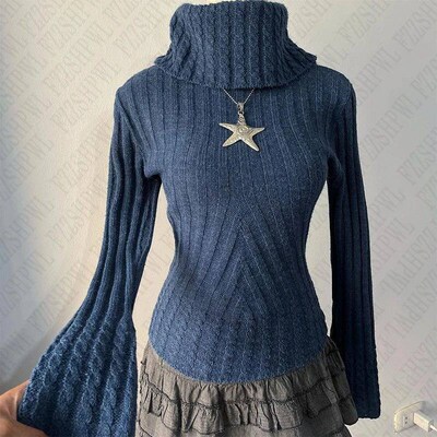 Autumn and winter womens pullover sweater sreet casual hip-