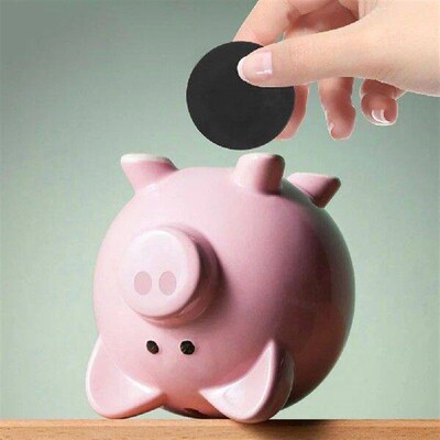 Round Rubber Stopper Piggy Bank Black Stoppers Assorted