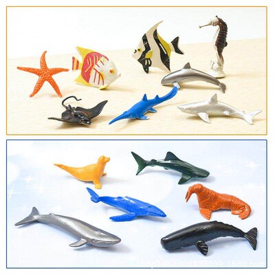 Dolphn Toy Sea Anmal Toys Set Plastc Ocean Anmals