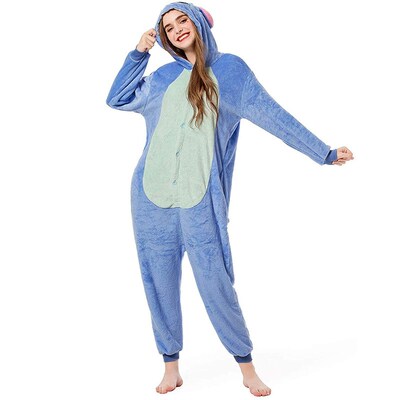 Lilo Jumpsuit Kostum Cosplay Stitch untuk Orang Dewasa Pakai