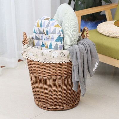 Household laundry basket Woven with rattan from a household