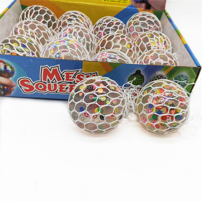 6cm Anti-Stress Squishy Ball Funny Fruit Slice Grape