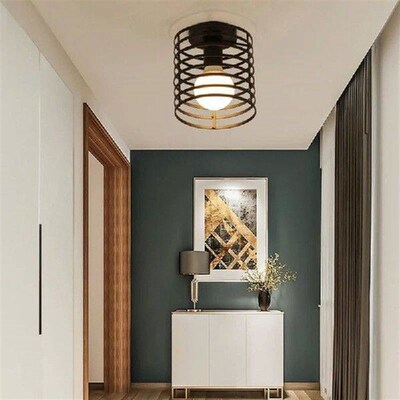 Retro Black Wrought Iron Geometric Irregular Shaped