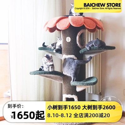 白猪商店 猫的树Camily猫爬架太阳花猫树猫抓板猫窝猫爬架一体