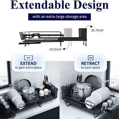 Bowl and Dish Rack Drainer Kitchen drying utensils Storage