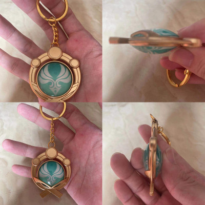 Genshin Impact Vision lnazuma Ganyu Keqing Xiao Keychain Lum