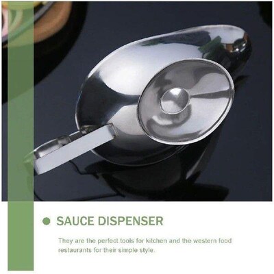 2 Pcs Container Pans Gravy Dispenser Stainless Steel with
