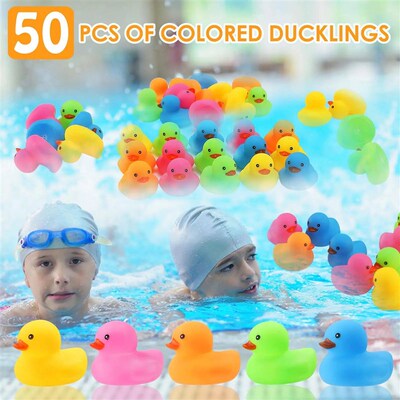 50/100/150Pcs Mini Rubber Duck  Multicolor Bath Ducks Bulk F