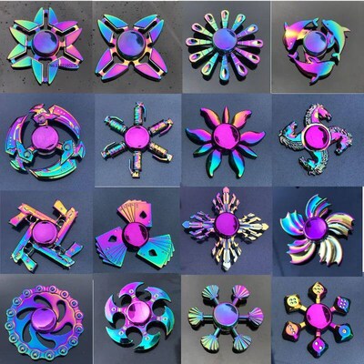 Metal Rainbow Fidget Spinner EDC Hand Spinner Anti-Anxiety T