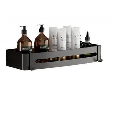No-drill triangular bathroom wall-mounted shelf, suitable fo