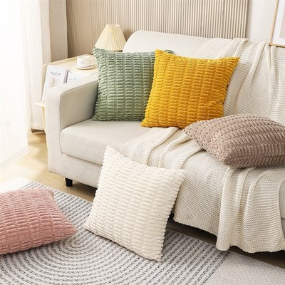 corduroy pillowcase home sofa throw pillow square cushion