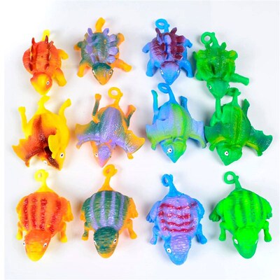 4PCS Kids Funny Dinosaur Animals Inflate Vent Balls Toy Sque