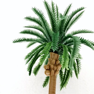 10Pcs Plastic Coconut Palm ree Miniature Plant Pots Bonsai C