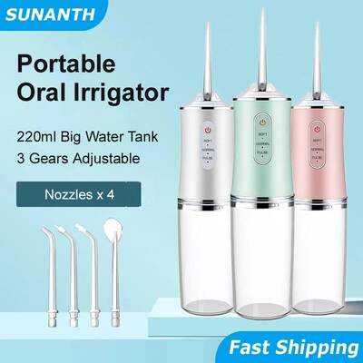 200ml Portable Oral Irrigator Cordless Dental Water Flosser