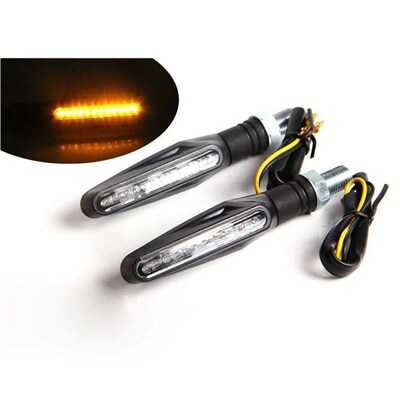 1/2/4pc LED Motorcycle Turn Signals Light Tail Flasher Blink