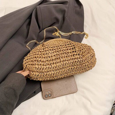 2024 Summer New Straw Weaving Crobody Bag Fahionable and Cau
