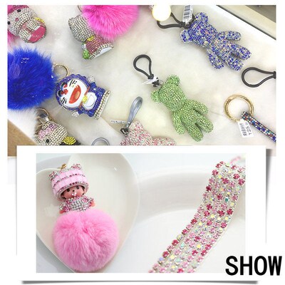 1Yard 10Yards/roll SS6-SS16 Glitter Crystal Rhinestone Chain