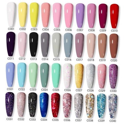 Gel Nail Polish 40 Colors Semi Permanent Manicure Nail Art G