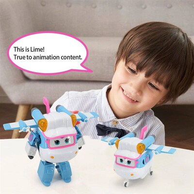 Super Wings 5Inches Transforming Lime Robot Deformation Airp