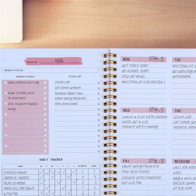 A5 Agenda Planner Notebook Diary Weekly Planner Goal Habit S