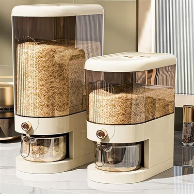 10KG Rice Dispenser Large Grain Container Storage with Lid