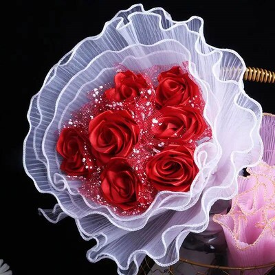28cmx450cm Flower Wrapping Paper Pearl Wave Yarn Flower Pack